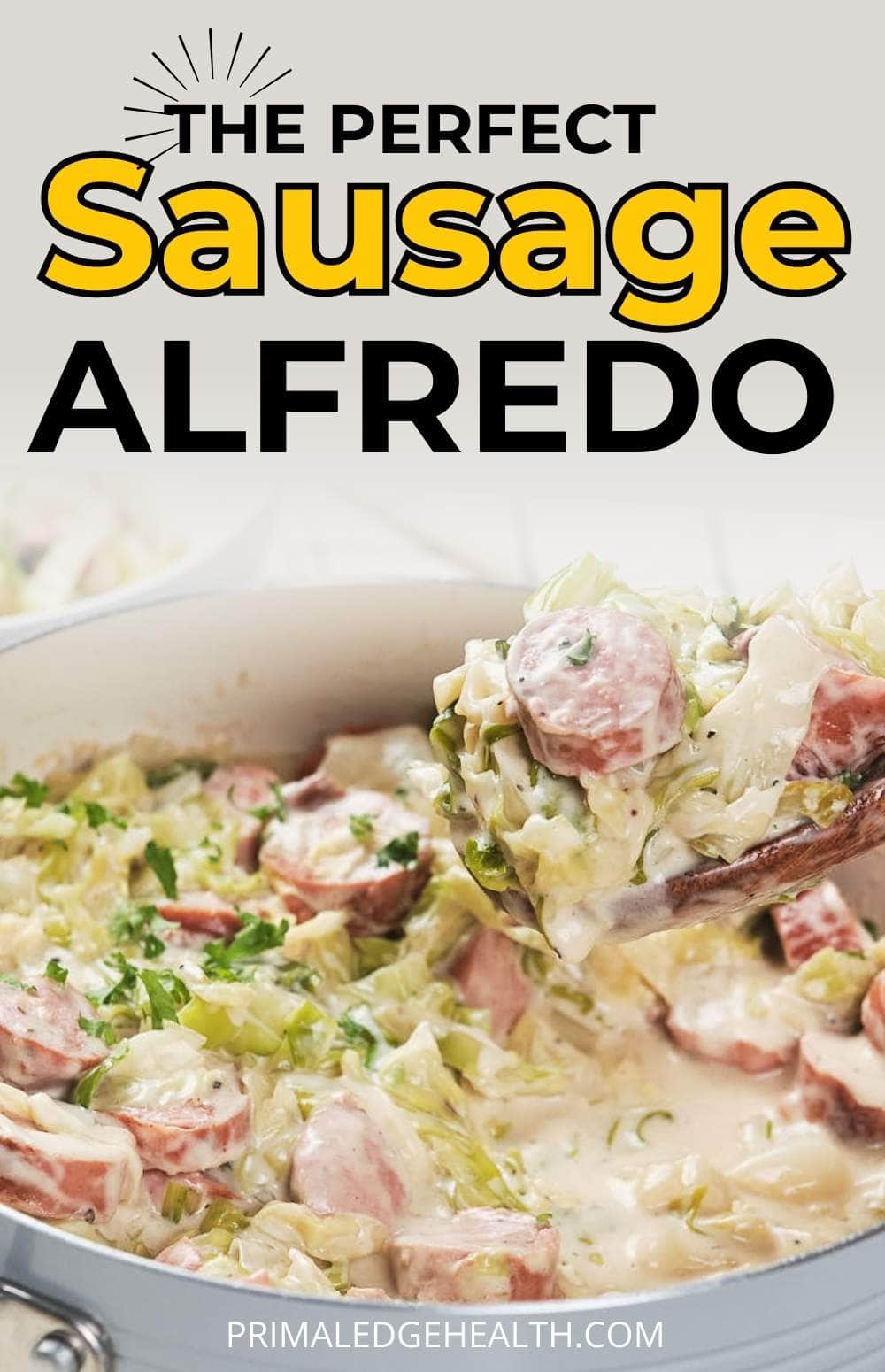 Cabbage and Sausage Alfredo Skillet Dinner